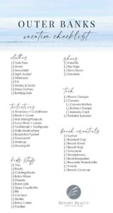 Your OBX Vacation Checklist