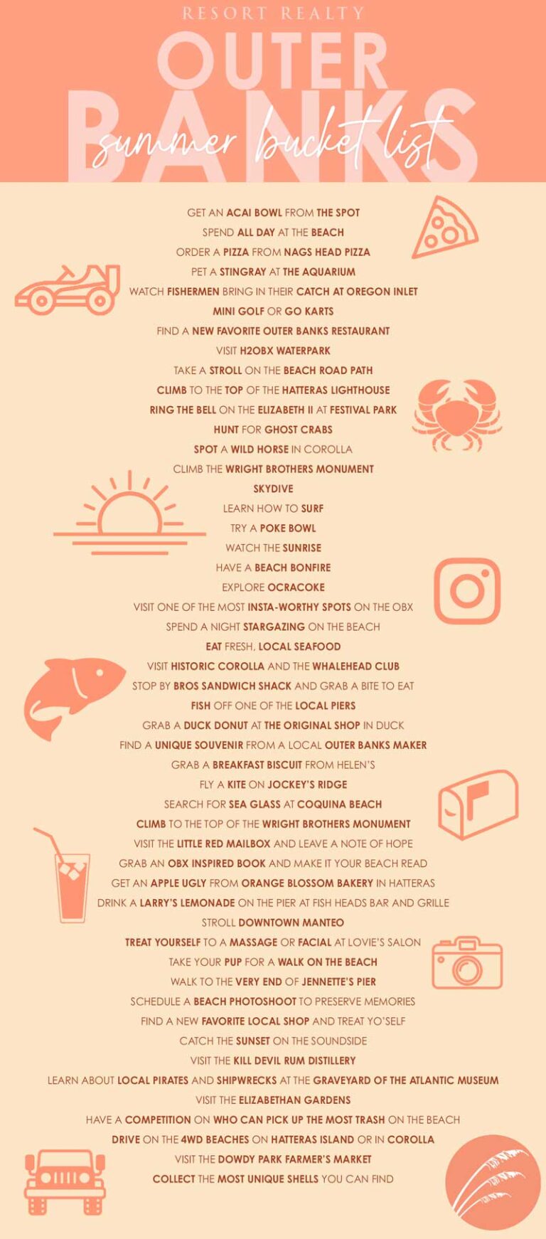 OBX Summer Bucket List - Resort Realty Outer Banks